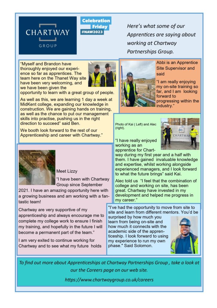 It’s celebration Friday in National Apprenticeship Week - Chartway ...